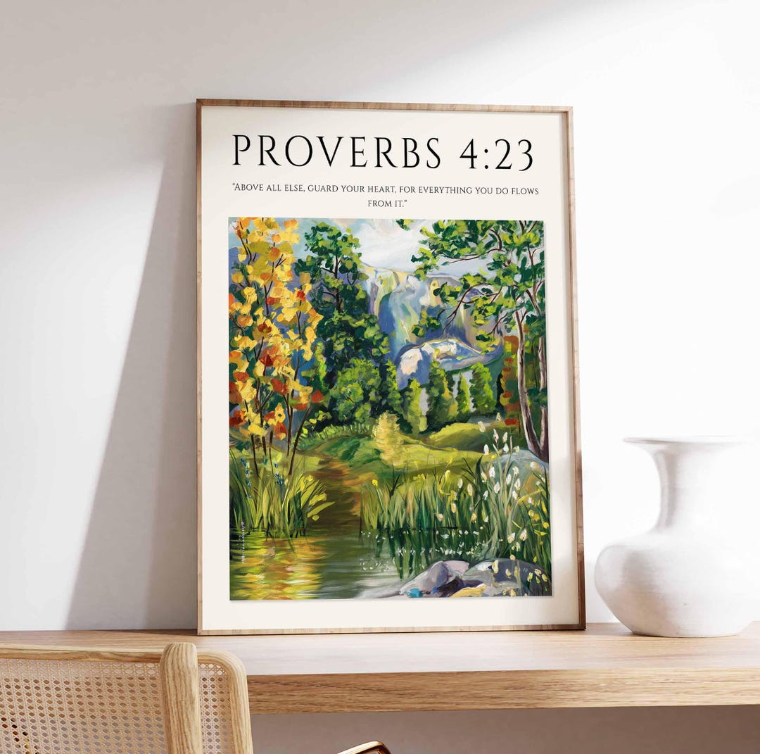 Christian Poster, Bible Verse Poster, Bible Art, Monet Poster ...