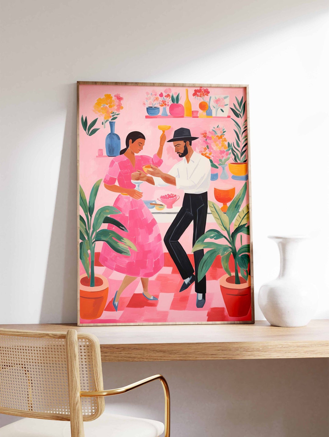 Latin American Dancers Poster, Latin Decor, Salsa Dancing Art, South ...