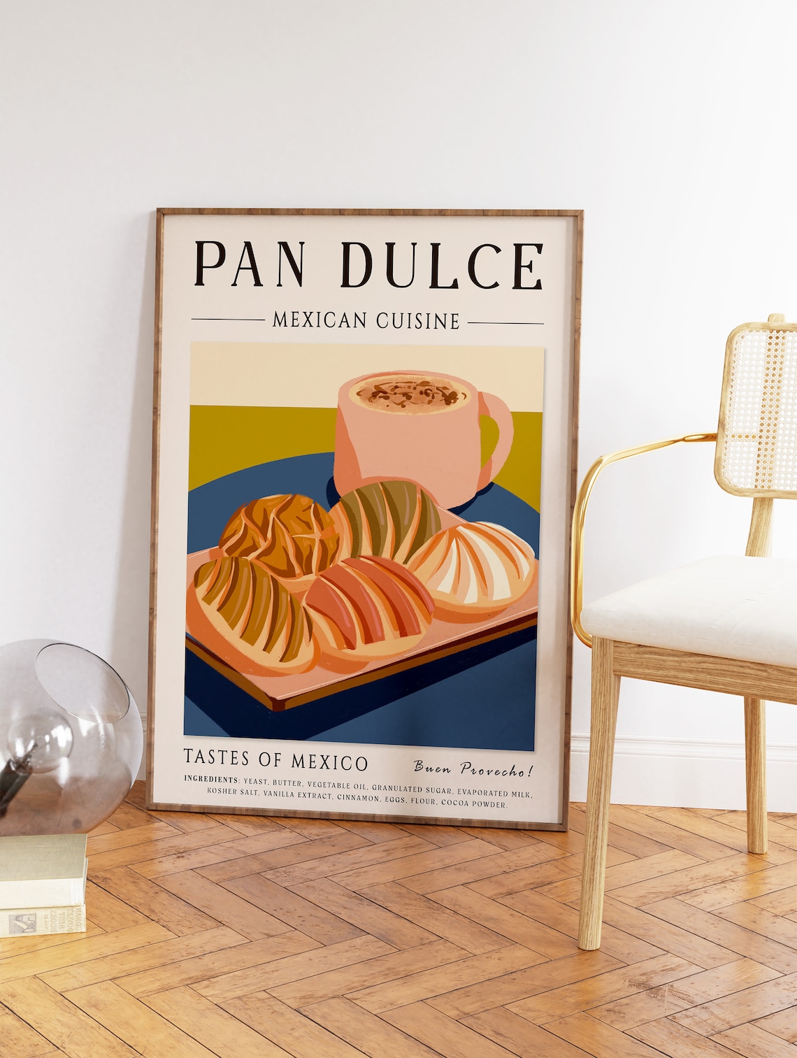 Mexican Food Poster Pan Dulce Food Print Travel Poster - Etsy