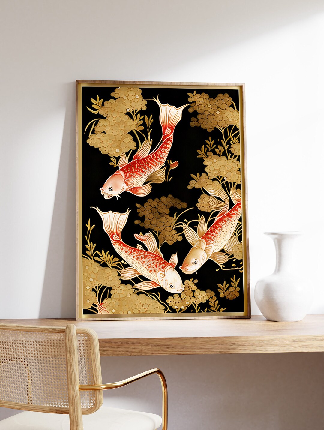 Japanese Carp Poster, Japanese Fish Print, Vintage Japanese Art, Asia ...