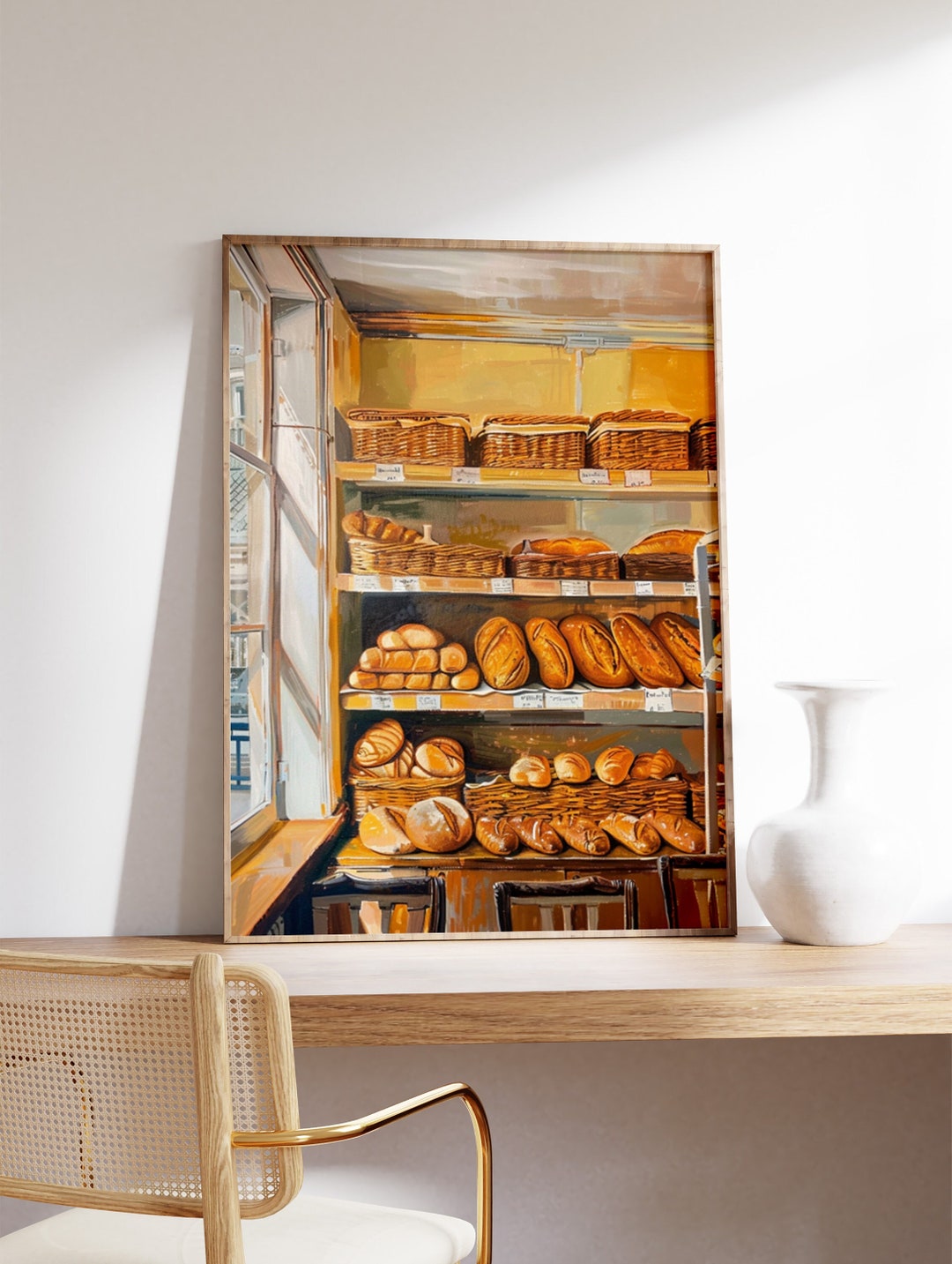 Vintage Bakery Print, Bakery Poster, Rustic Food Art, Kitchen Decor ...