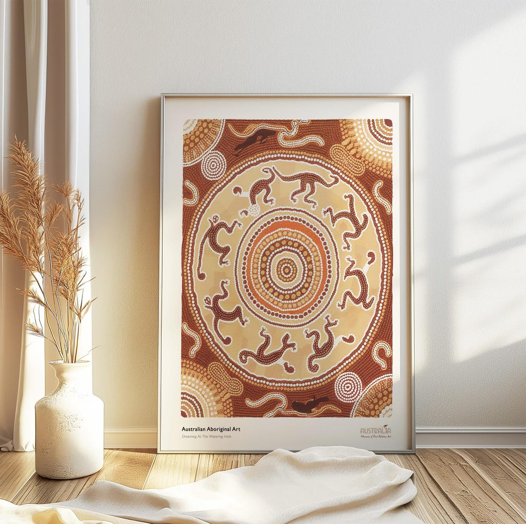 Aboriginal Print, Cultural Wall Art, Indigenous Poster, Tribal Decor ...
