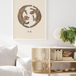 Wild Japanese Animals Poster, Vintage Oriental Art Print, Japanese Wall ...