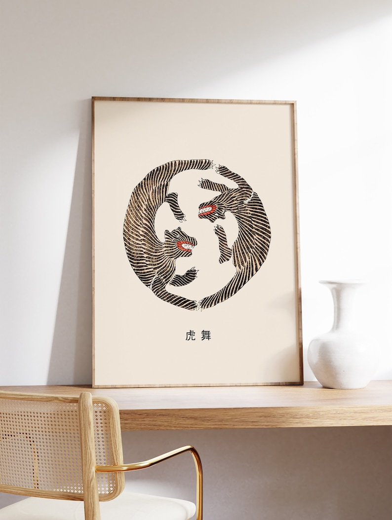 Wild Japanese Animals Poster Vintage Oriental Art Print - Etsy