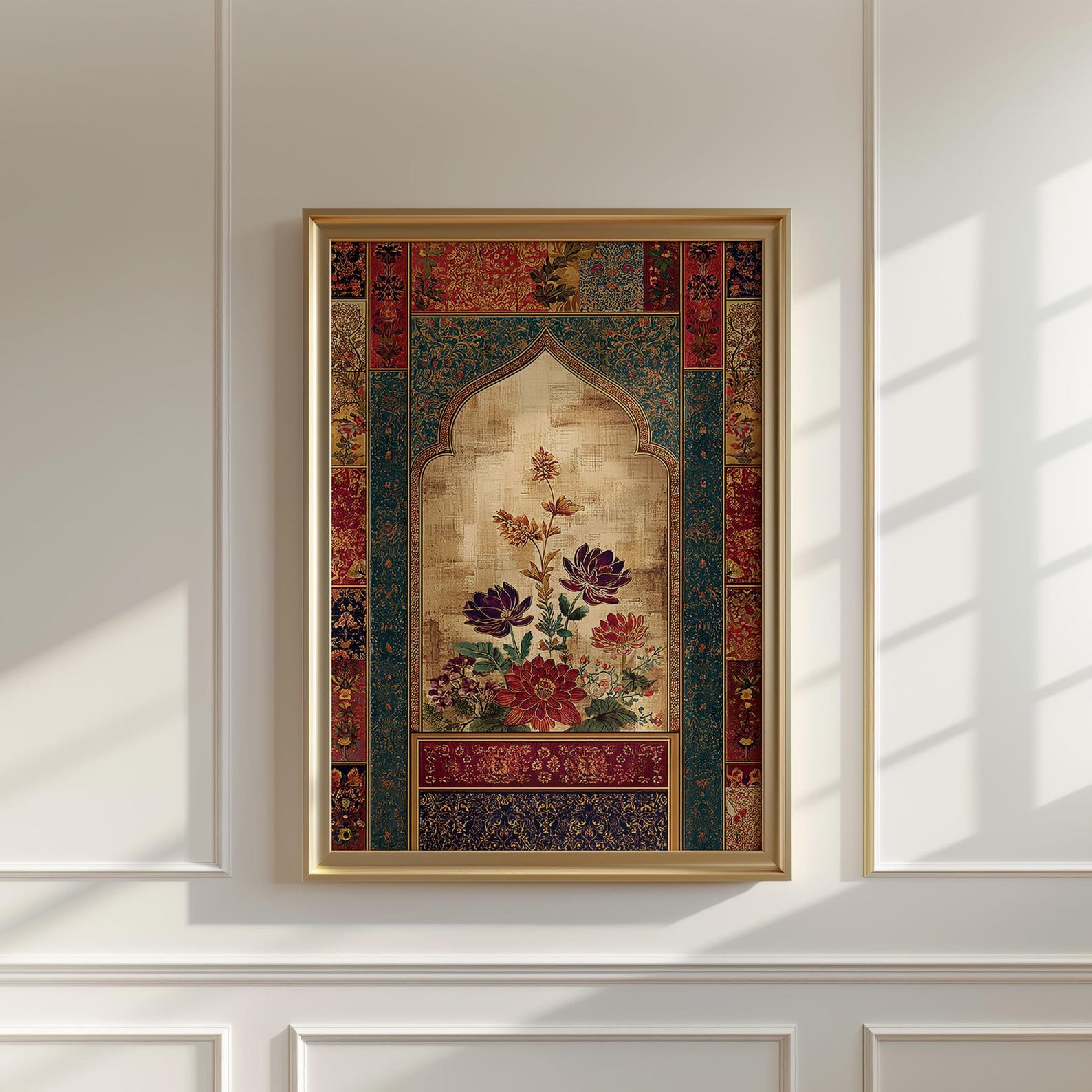Persian Floral Arch Poster, Ornate Tapestry-style Art Print - Etsy