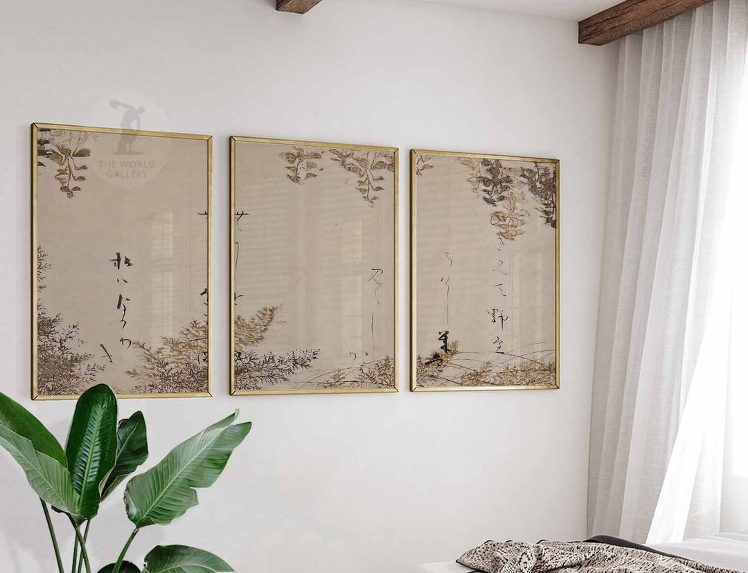 Japanese Set of 3 Posters, Vintage Japanese Poster, Japanese Art Print ...
