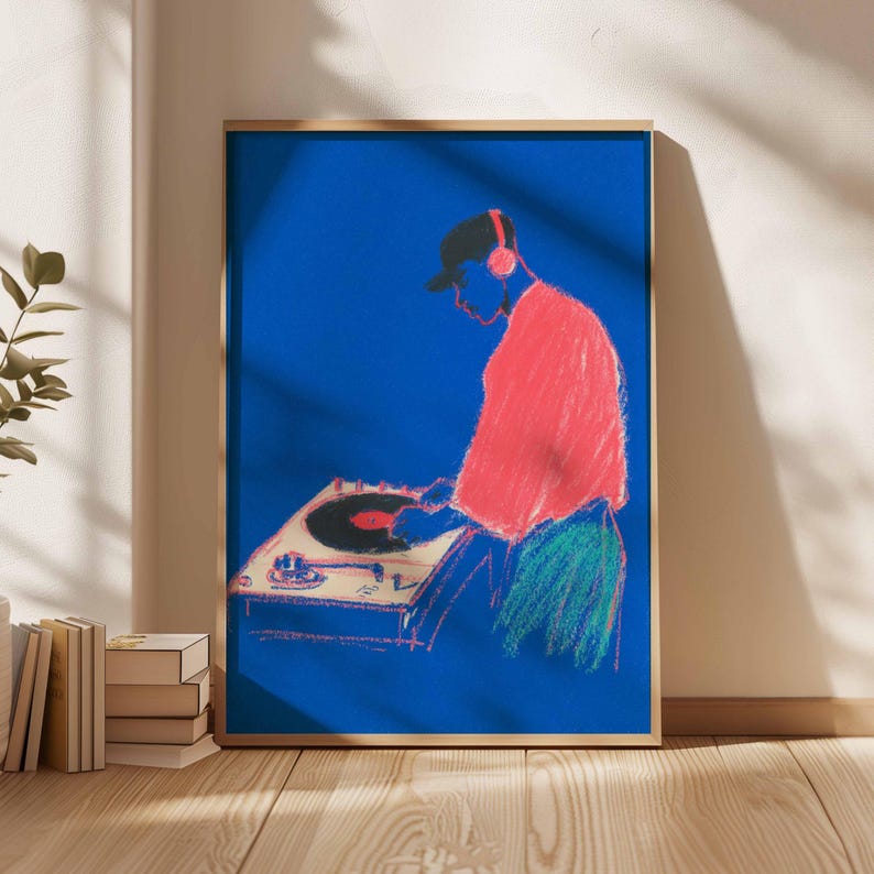 DJ Wall Art Print | Music Poster | Hip Hop Artwork | Turntable DJ ...