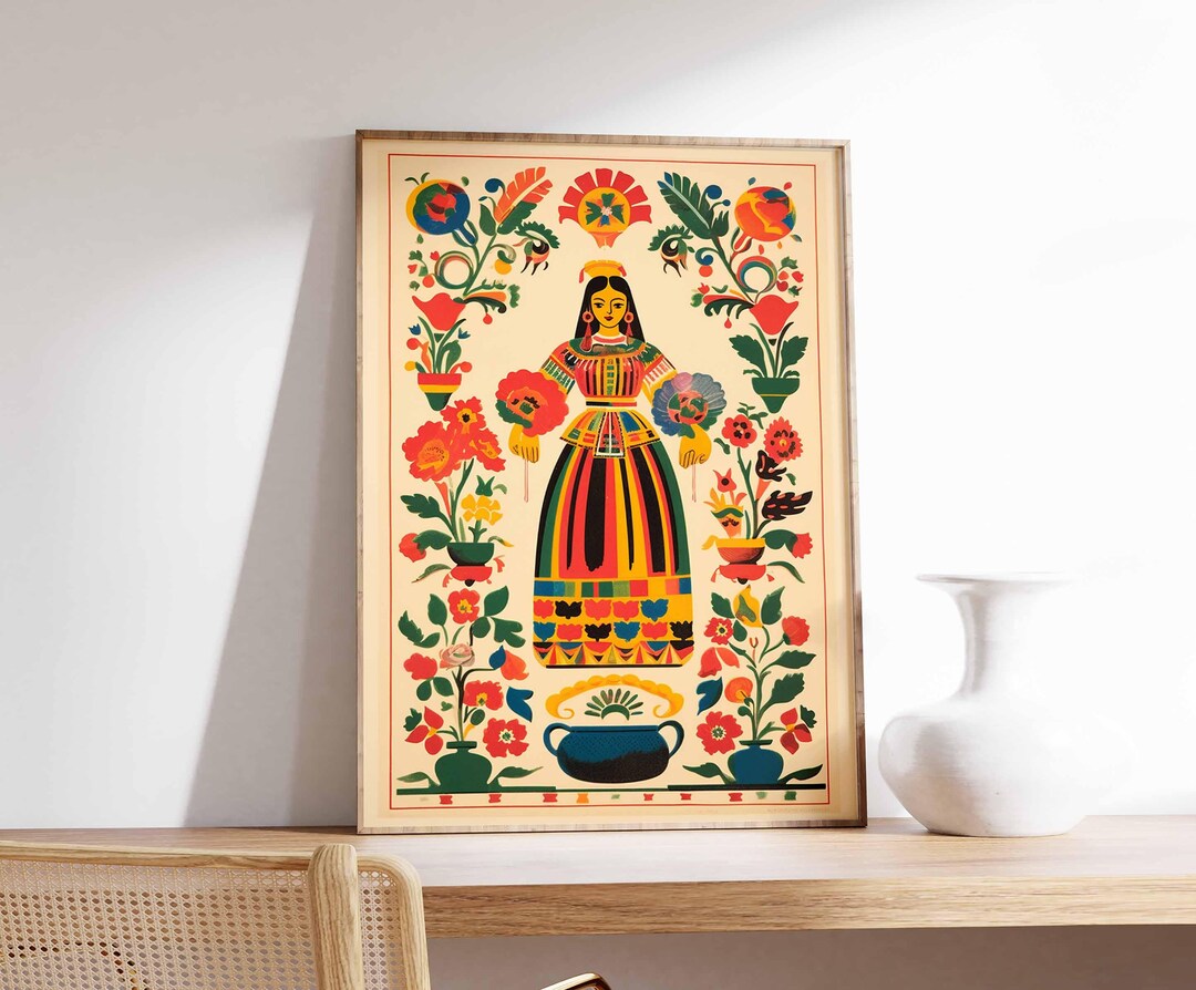 Vintage Mexican Poster, Mexican Prints, Mexican Decor, Traditional ...