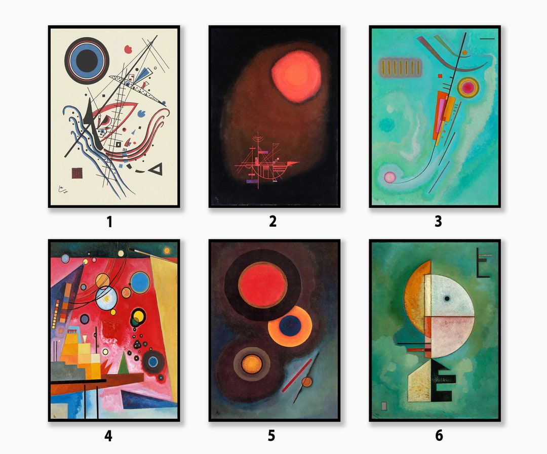 Wassily Kandinsky Poster Sets, Kandinsky Art Print, Bauhaus Decor ...