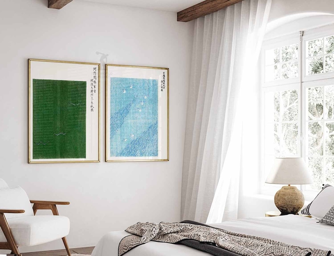 Set of 2 Taguchi Tomoki Prints, Japanese Poster Set, Oriental Decor ...