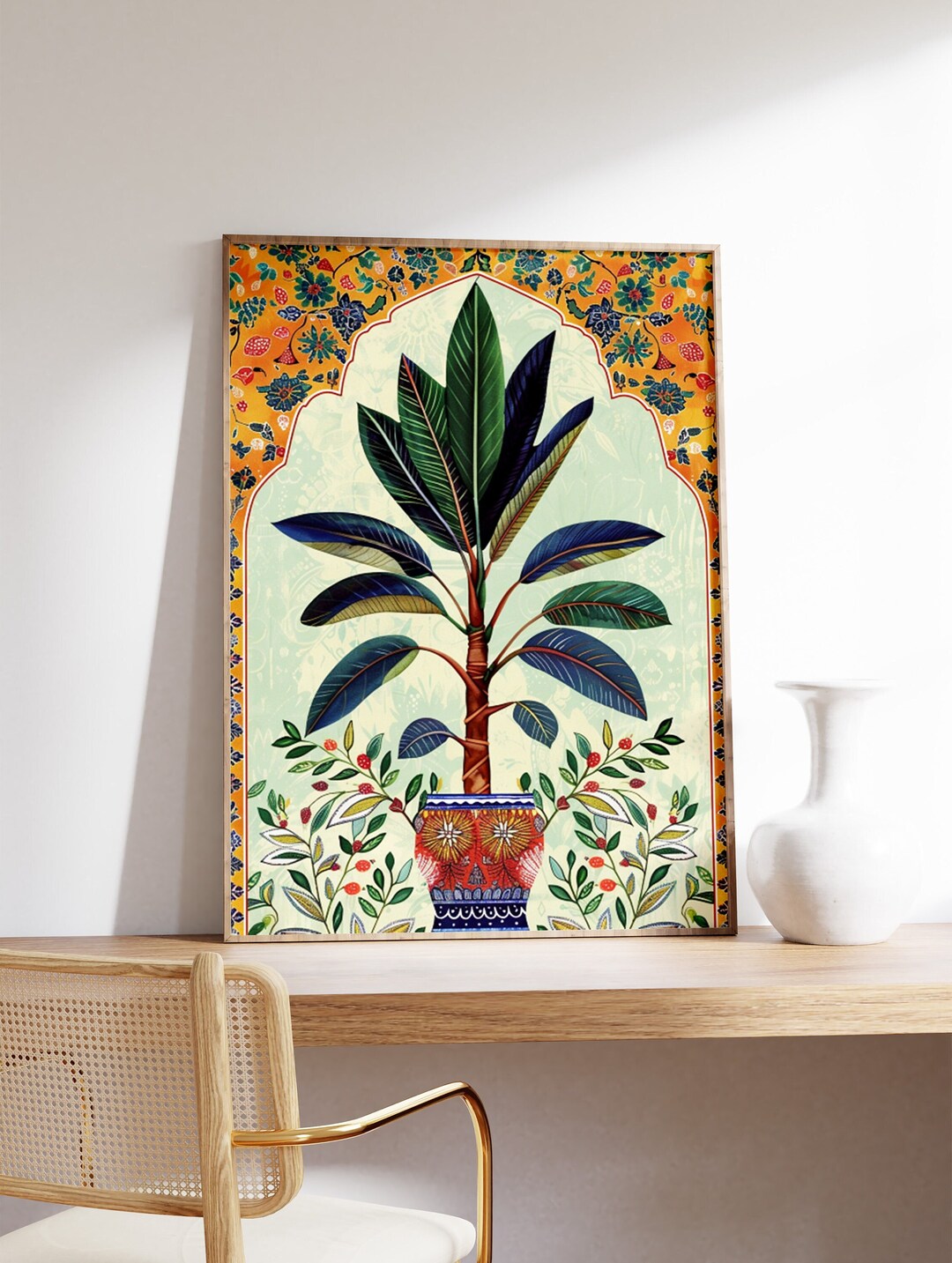 Islamic Floral Art Poster, Traditional Islamic Print, Islamic Artwork ...