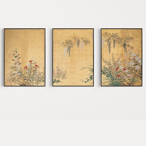 Japanese Set of 3 Posters Japanese Art Print Set Japanese - Etsy