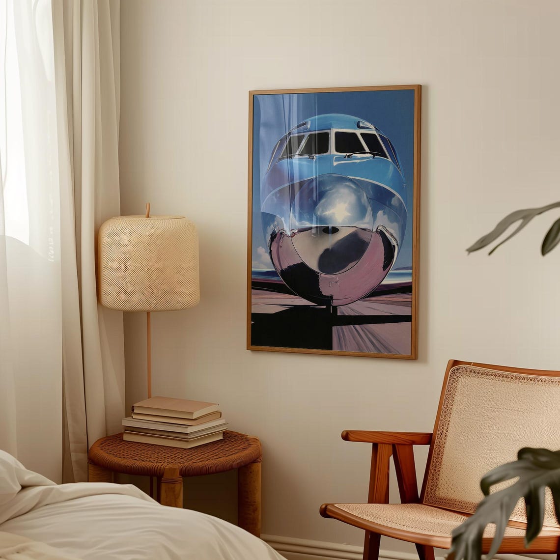 Blue Aircraft Nose Poster | Aviation Photography Wall Art | Modern ...