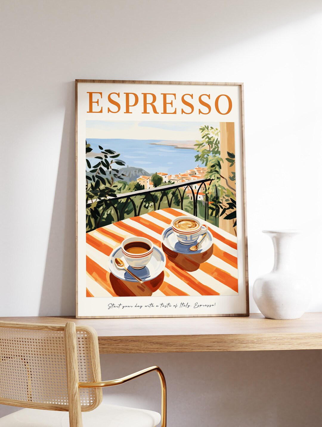 Italian Espresso Coffee Poster, Retro Kitchen Print - Etsy