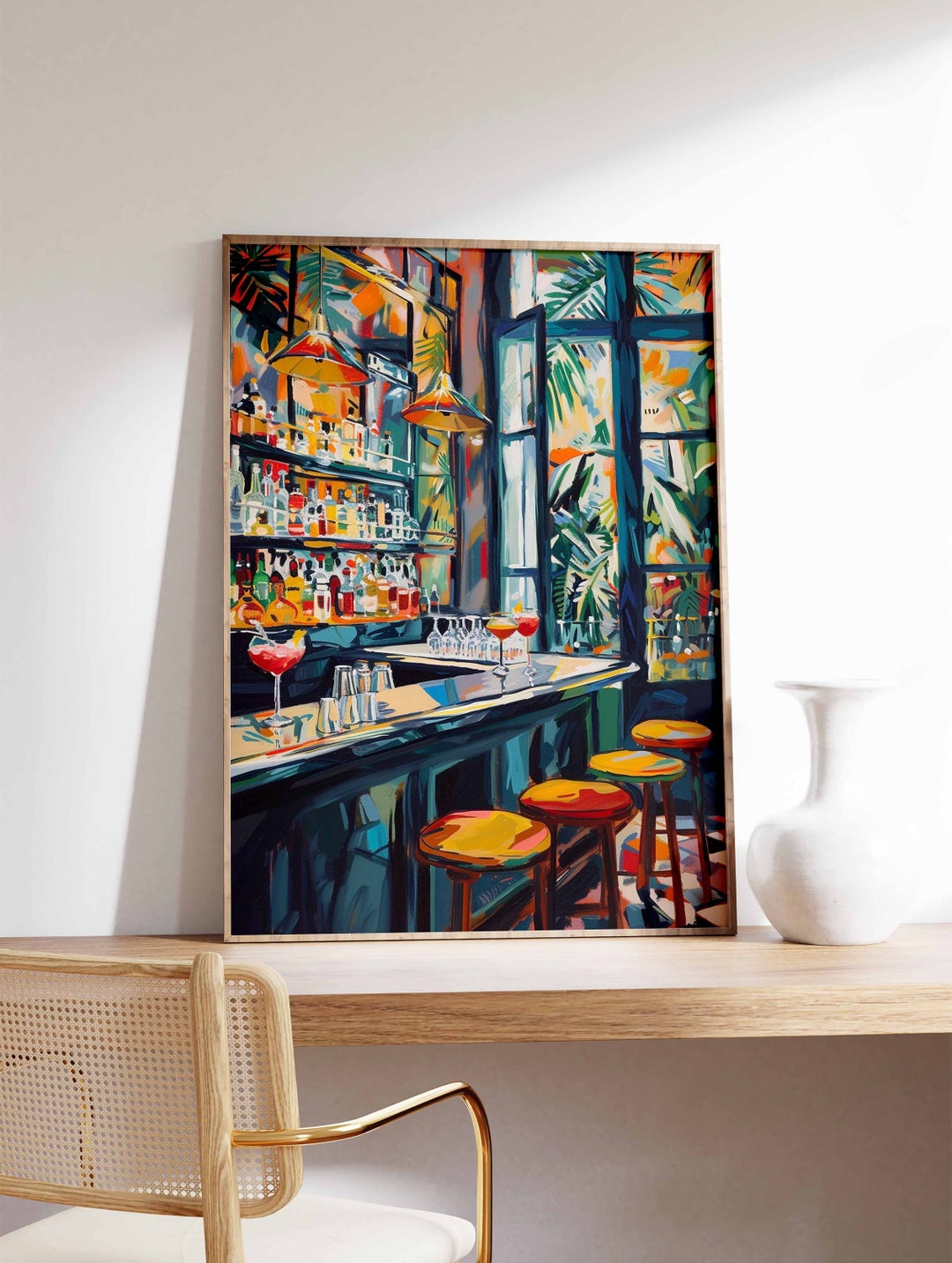 Retro Cocktail Bar Print, Vintage Cocktail Poster, Food and Drink Art ...