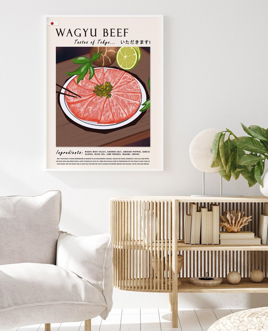 Japanese Wagyu Beef Food Poster Art Poster Japanese Print | Etsy