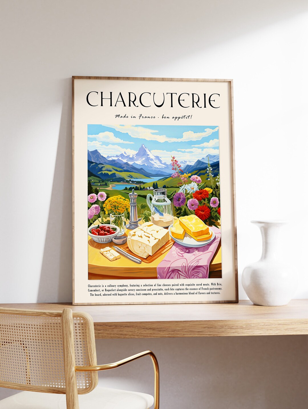 Food Poster, French Cheese Print, Kitchen Decor, Food and Drink Art ...