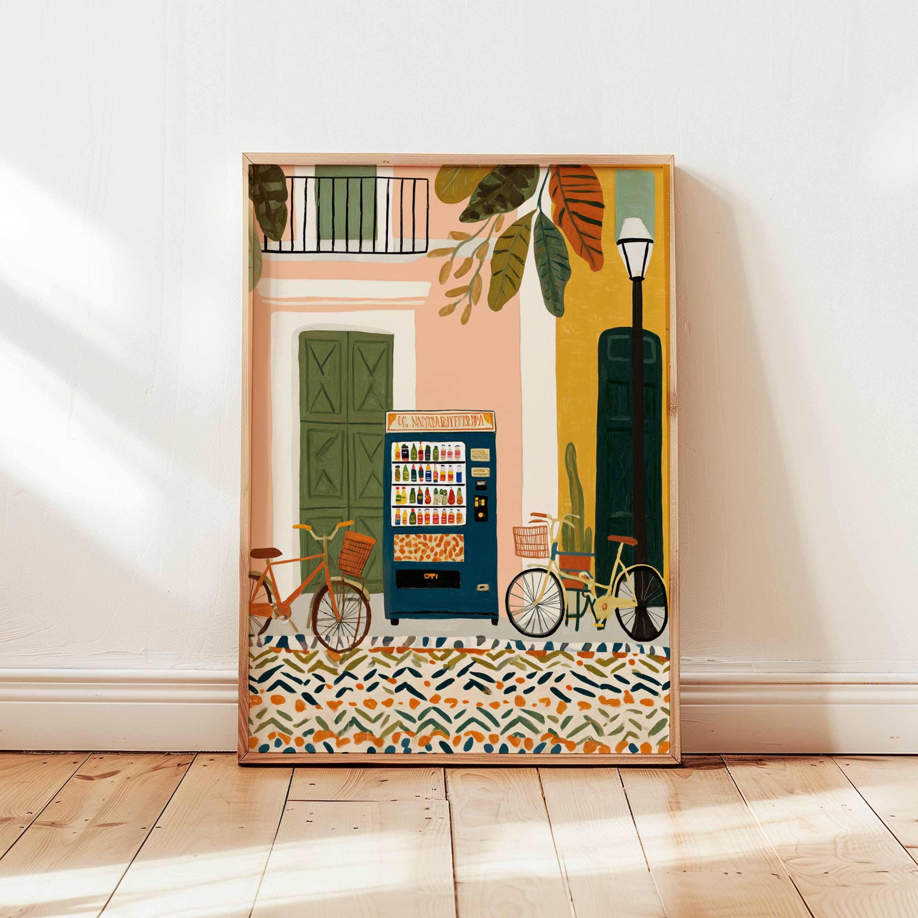 Vending Machine Poster, Japan Print, Retro Poster, Colorful Wall Art ...