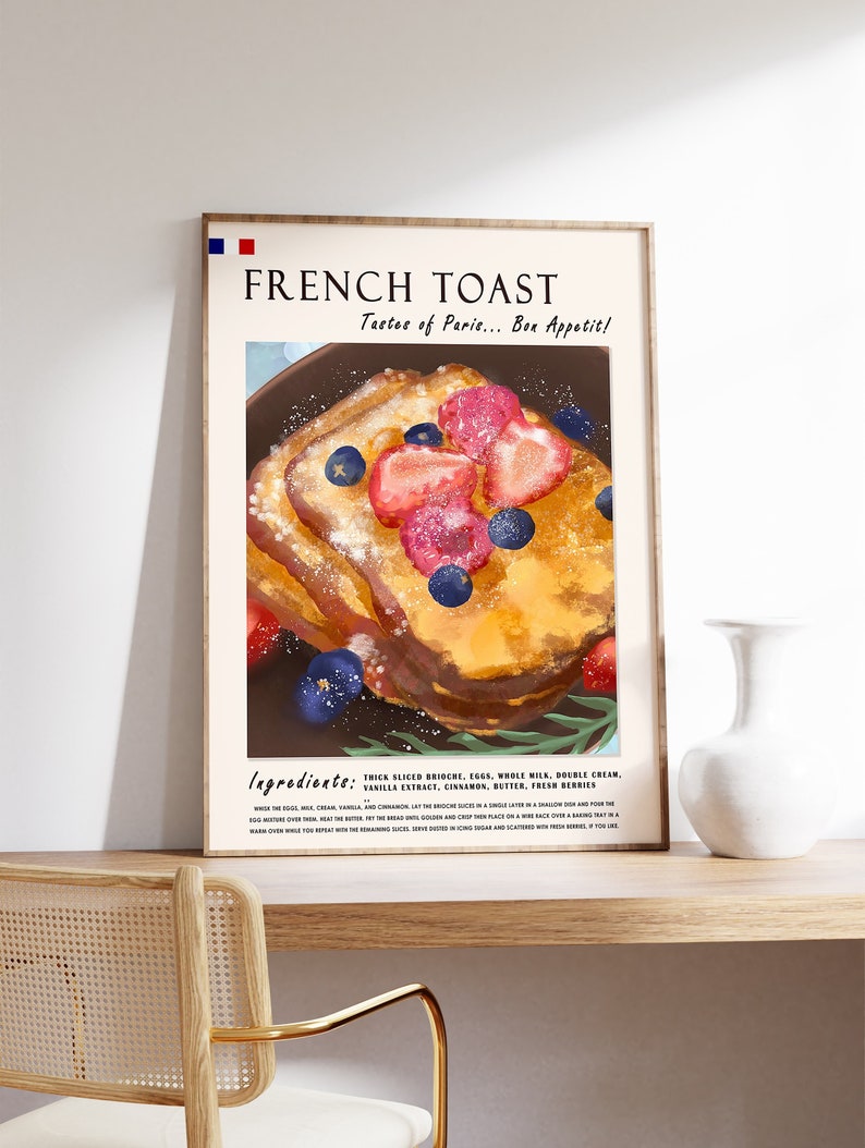 French Breakfast Food Poster Art Poster French Print France - Etsy