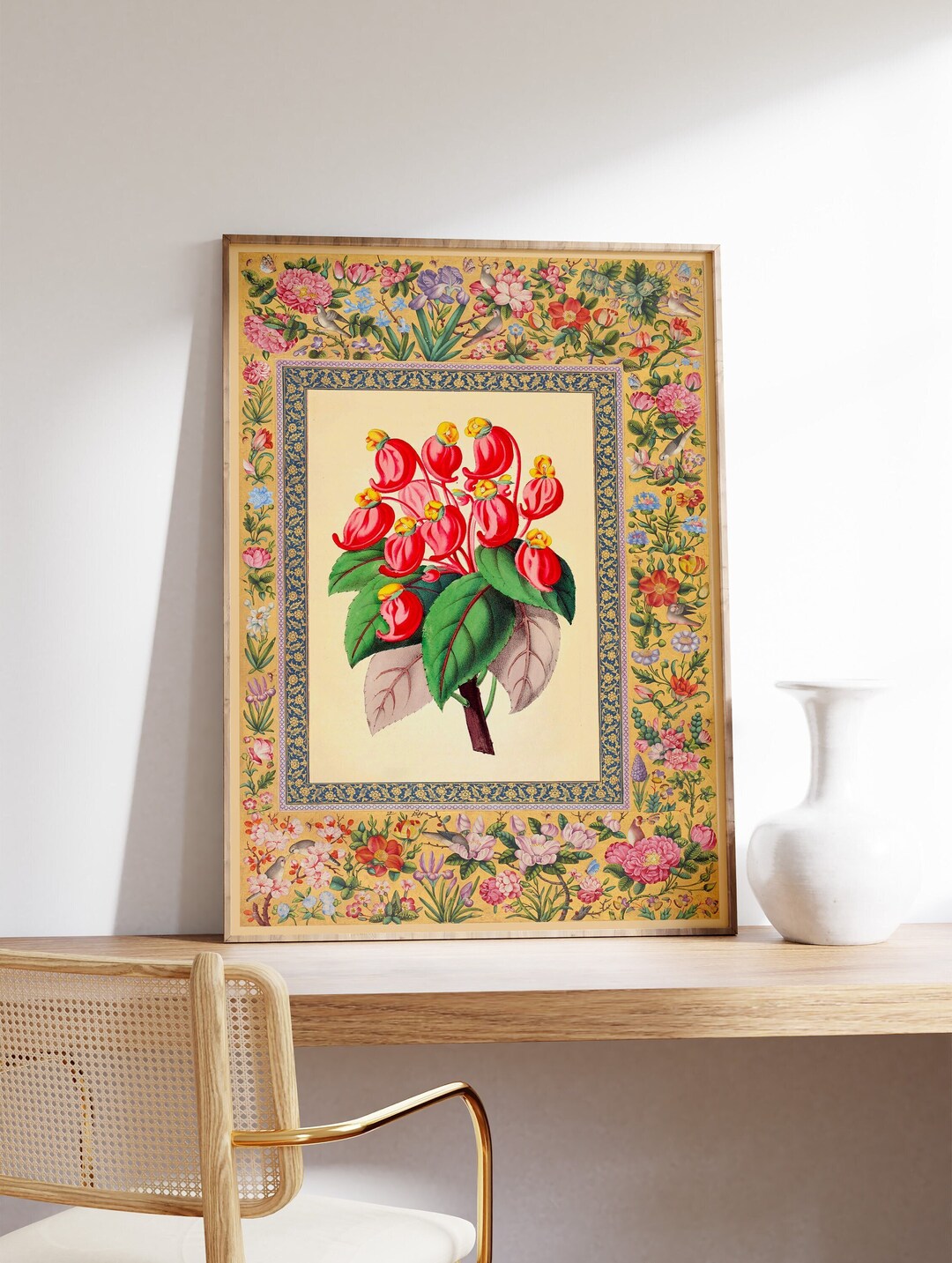 Indian Floral Art Indian Art Print Floral Art Floral Print - Etsy
