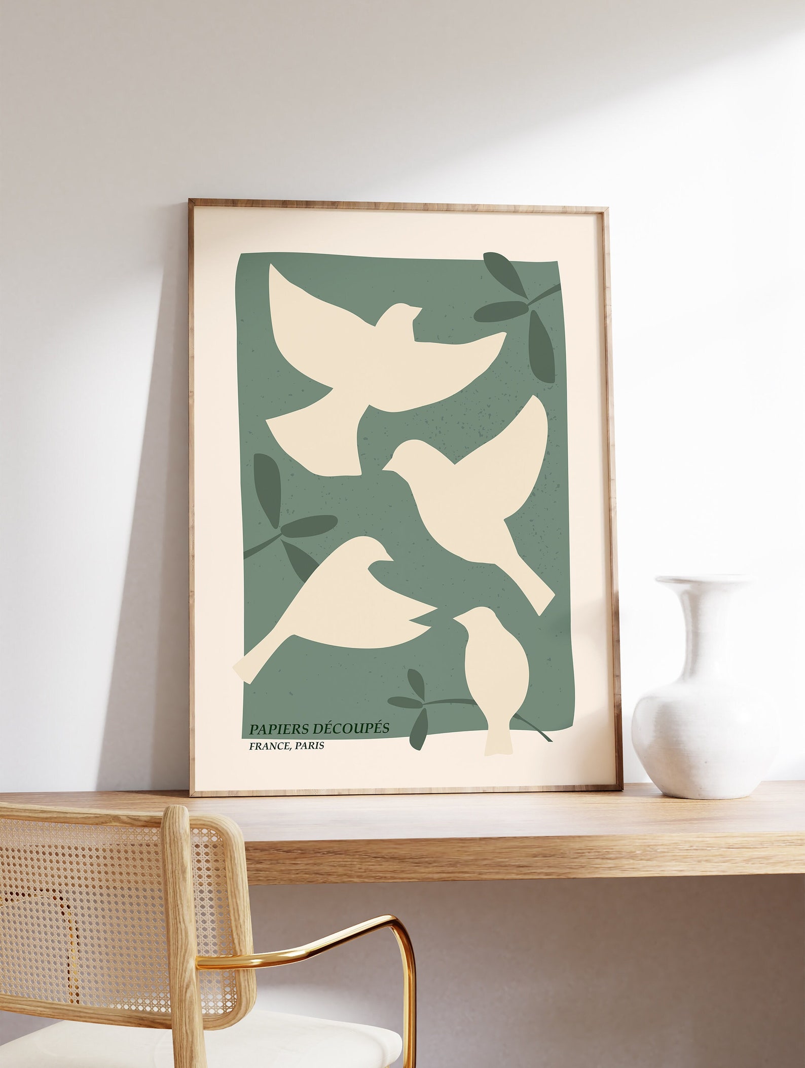 Dove Illustration Poster Bird Wall Art Animal Decor - Etsy
