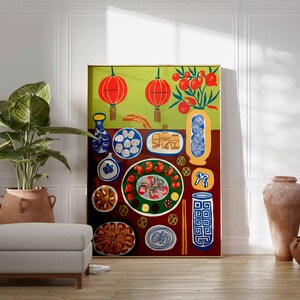South East Asian Food Poster, Asian Decor, Oriental Print, Dinner Table ...
