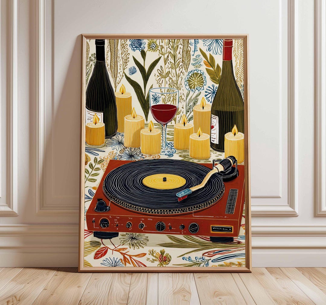 Vinyl Poster, Record Player Wall Art Print, Music Studio Decor, Music ...