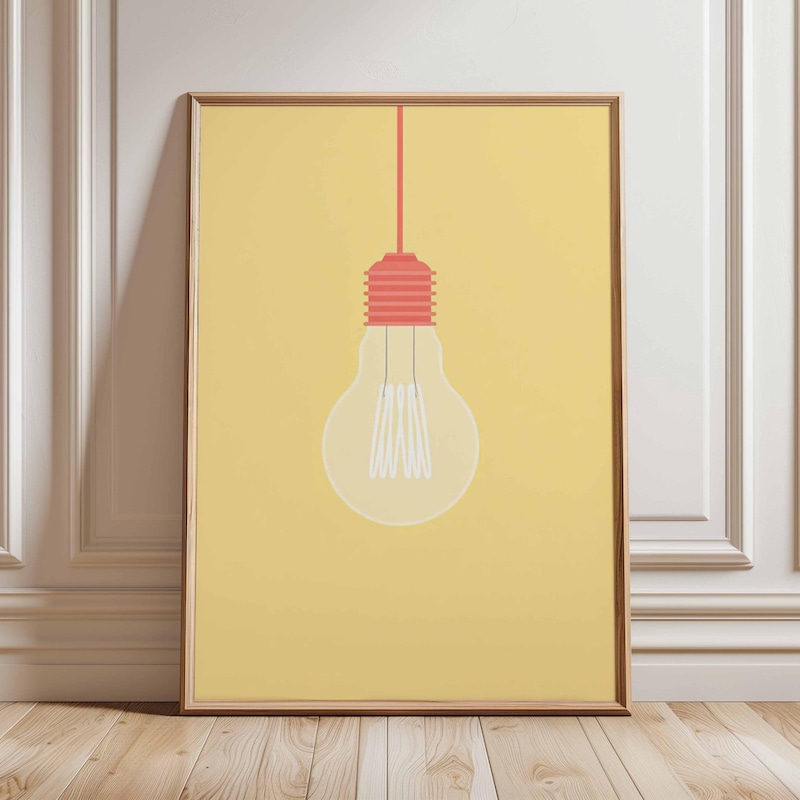Yellow Minimalist Poster - Etsy UK