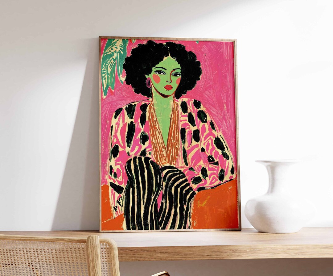 Retro Poster, Woman Print, 70's Poster, Vintage Poster, Psychedelic Art ...
