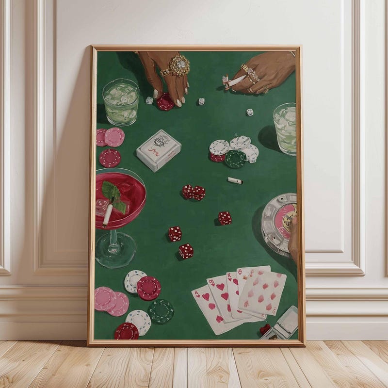 Vintage Gambling Artwork - Etsy UK