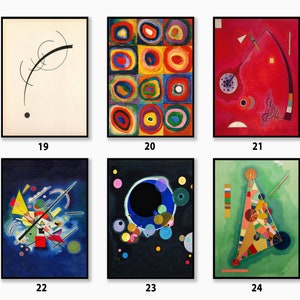 Wassily Kandinsky Poster Sets, Kandinsky Art Print, Bauhaus Decor ...
