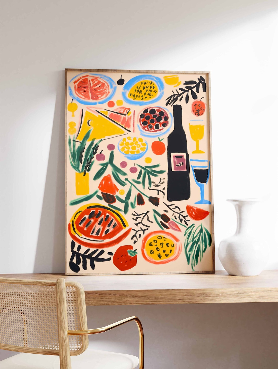 Retro Food Art Print, Vintage Kitchen Still Life Poster - Etsy