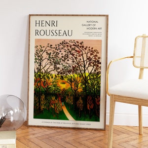 Henri Rousseau Poster, Bellevue Park Autumn, Henri Rousseau Exhibition ...