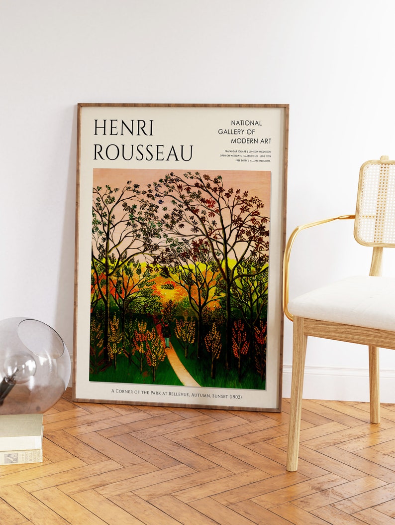 Henri Rousseau Poster Bellevue Park Autumn Henri Rousseau - Etsy