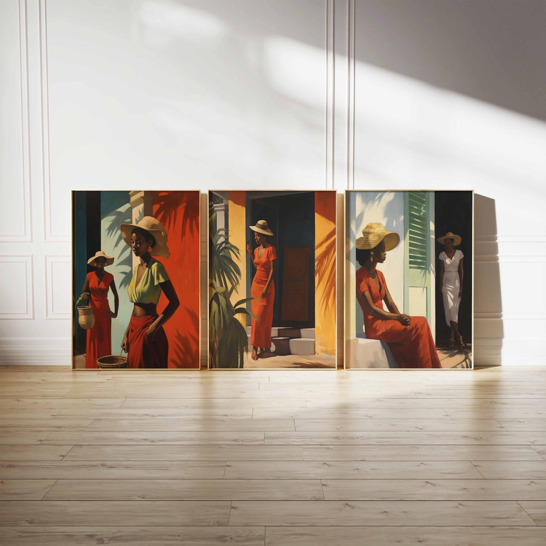 Caribbean Set of 3 Prints, Caribbean Wall Art, Tropical Decor, Exotic ...