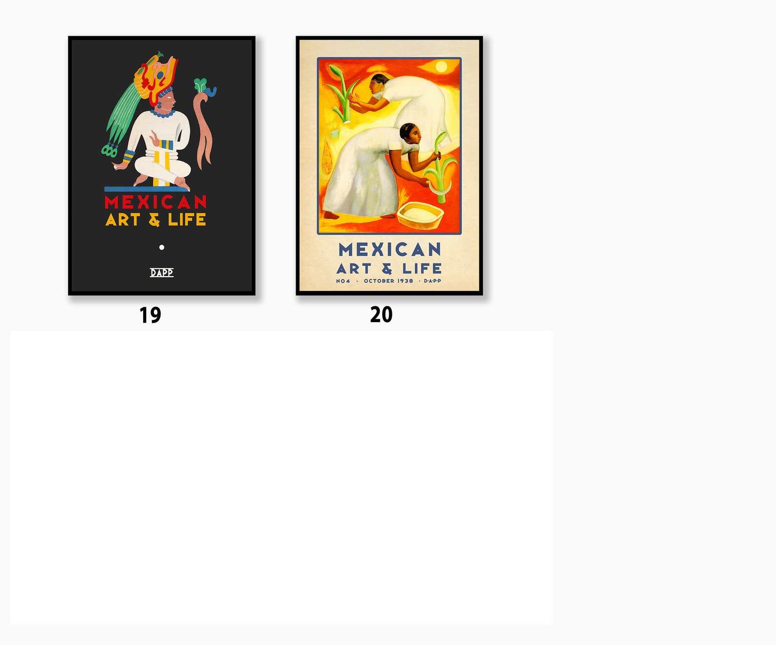 Mexican Poster Sets, Mexican Wall Art Decor, Floral Wall Print, Mexican ...