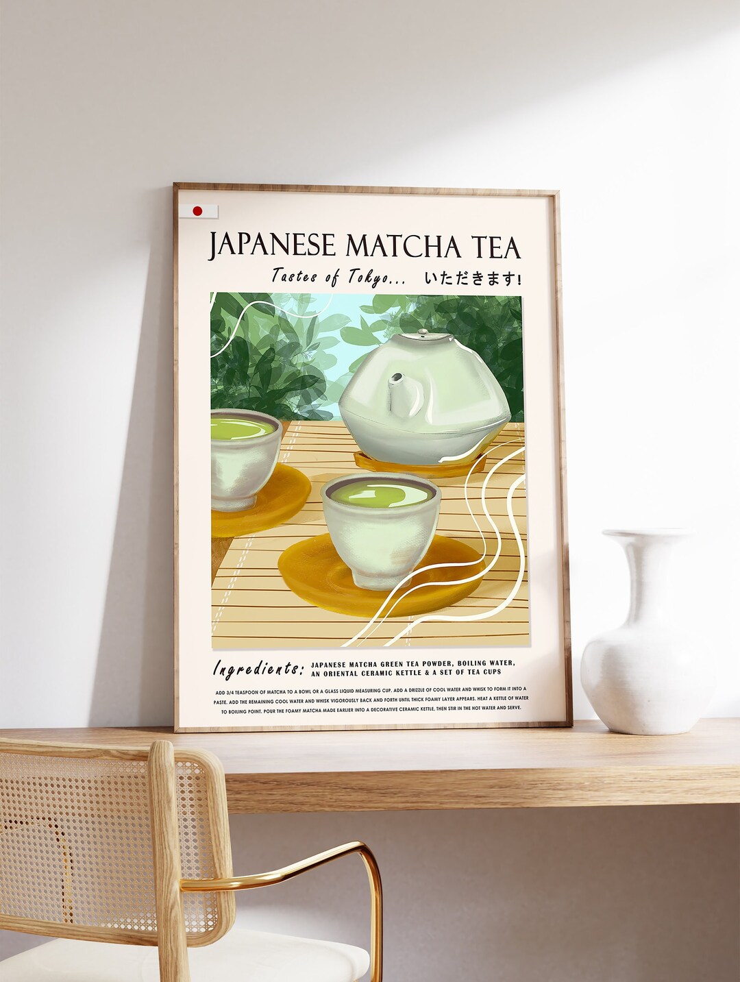 Japanese Matcha Tea Poster, Tea Art, Green Tea, Japanese Print, Asian ...