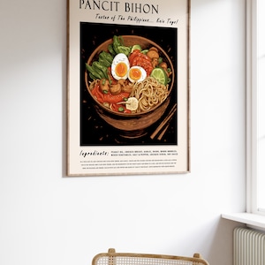 Pancit Bihon Filipino Food Poster, Filipino Food Print, Philippines ...