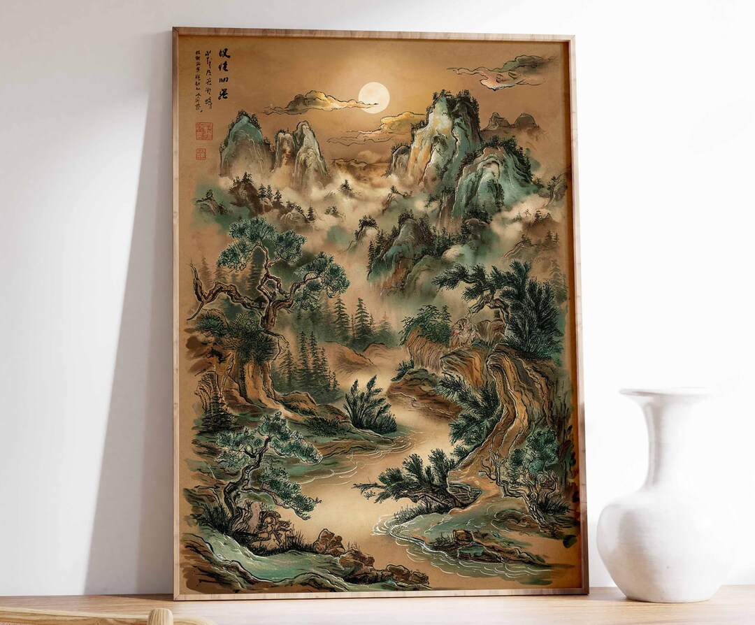 Vintage Chinese Print, Chinese Decor, Chinese Art, Oriental Art ...
