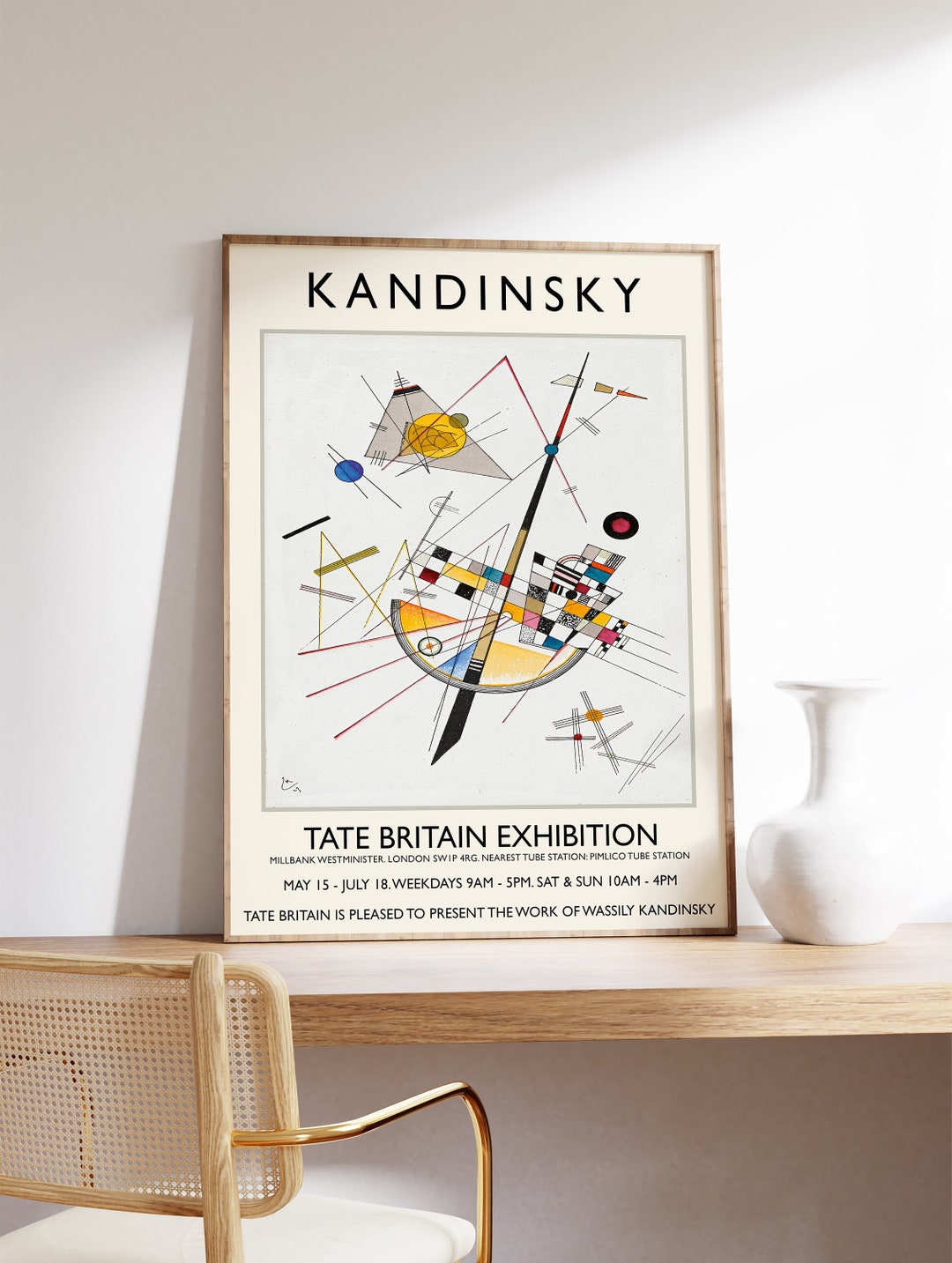 Wassily Kandinsky Exhibition Poster, Kandinsky Print, Delicate Tension ...