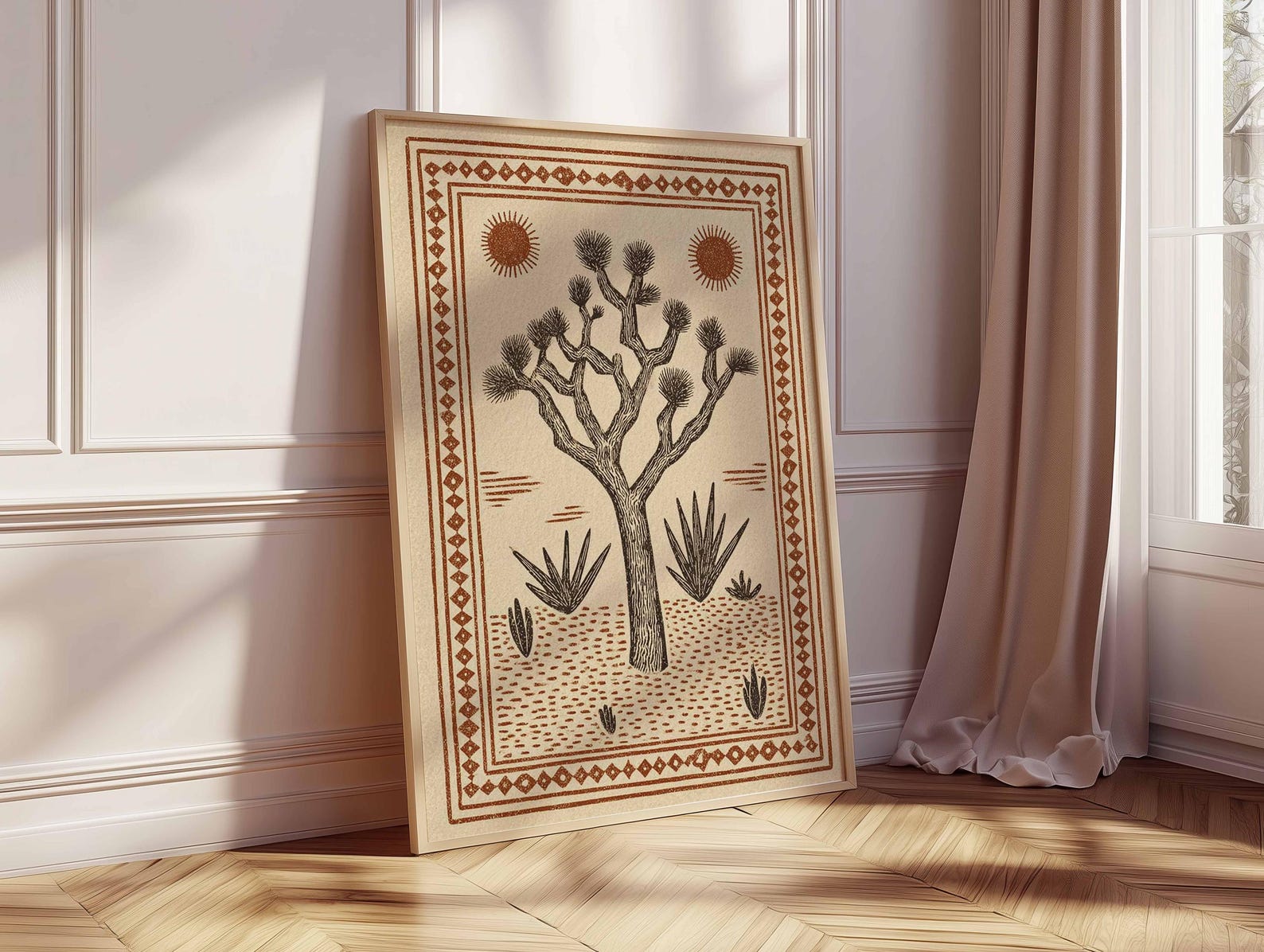 Joshua Tree Poster, Boho Desert Print, California Wall Art ...