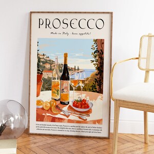 Italian Prosecco Poster, Cocktail Print, Kitchen Decor, Food and Drink ...