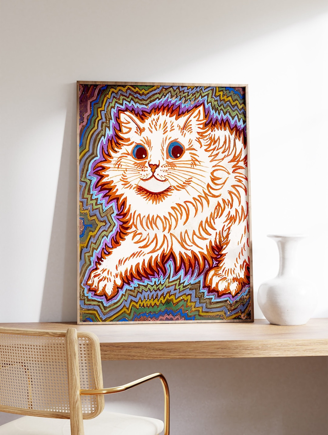 Cat Poster, Cat Art Print, Animal Art Print, Wall Art Decor, Louis Wain ...