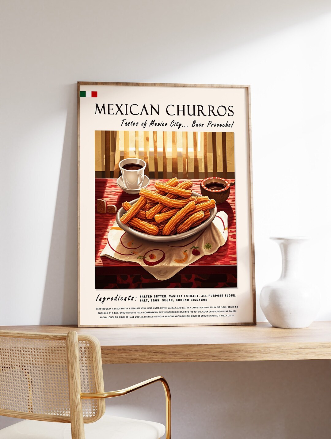 Churros Dessert Poster Mexican Food Print Mexican Churros - Etsy
