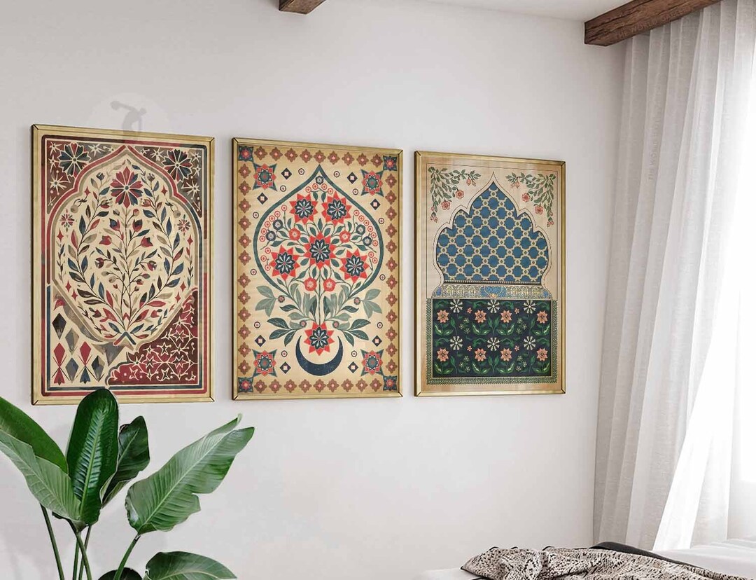 Set of 3 Islamic Prints, Arabic Wall Art, Middle Eastern Decor, Islamic ...