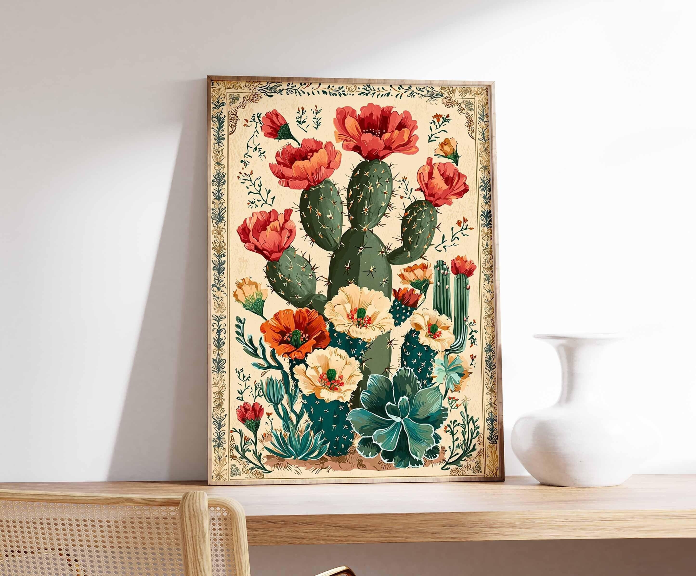 Vintage Mexican Poster, Cactus Print, Mexican Prints, Mexican Decor ...