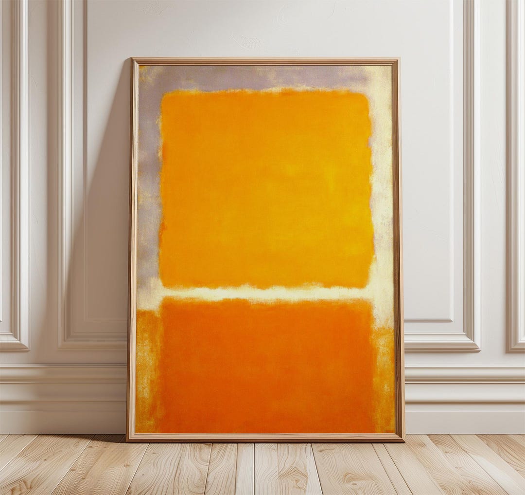 Abstract Orange Color Field Poster, Modern Minimalist Wall Art Print ...