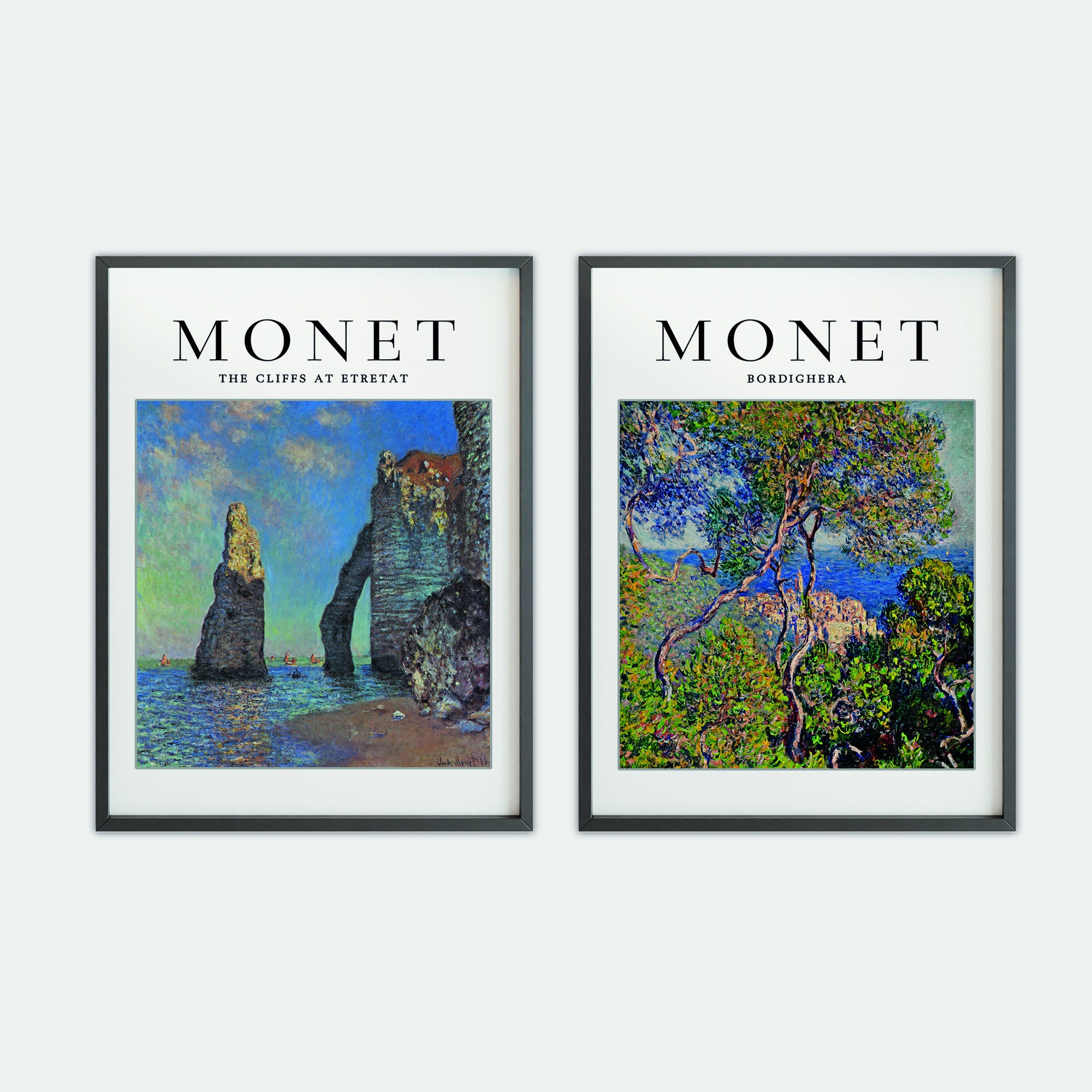 Monet Poster Set Set of 2 Monet Prints Floral Vintage Monet - Etsy