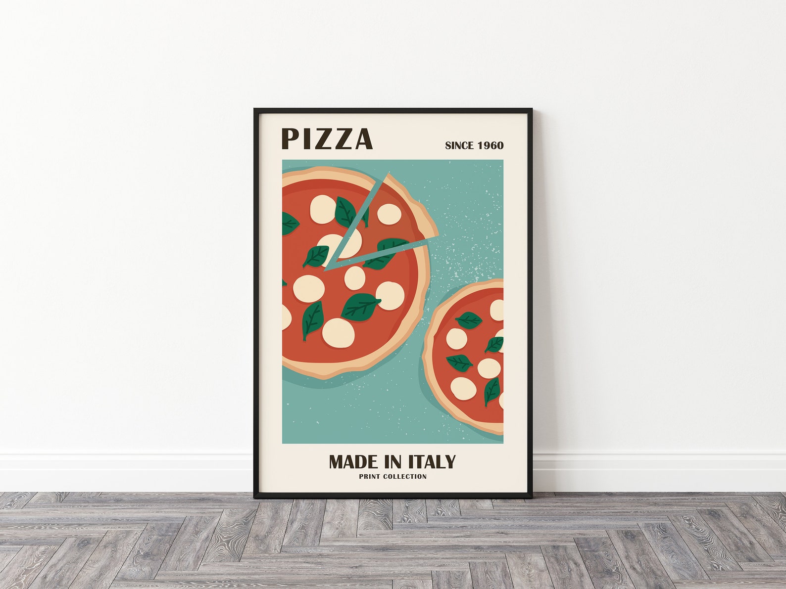 Pizza Food Art, Pizza Print, Italian Food Market Print, Food and Drink ...
