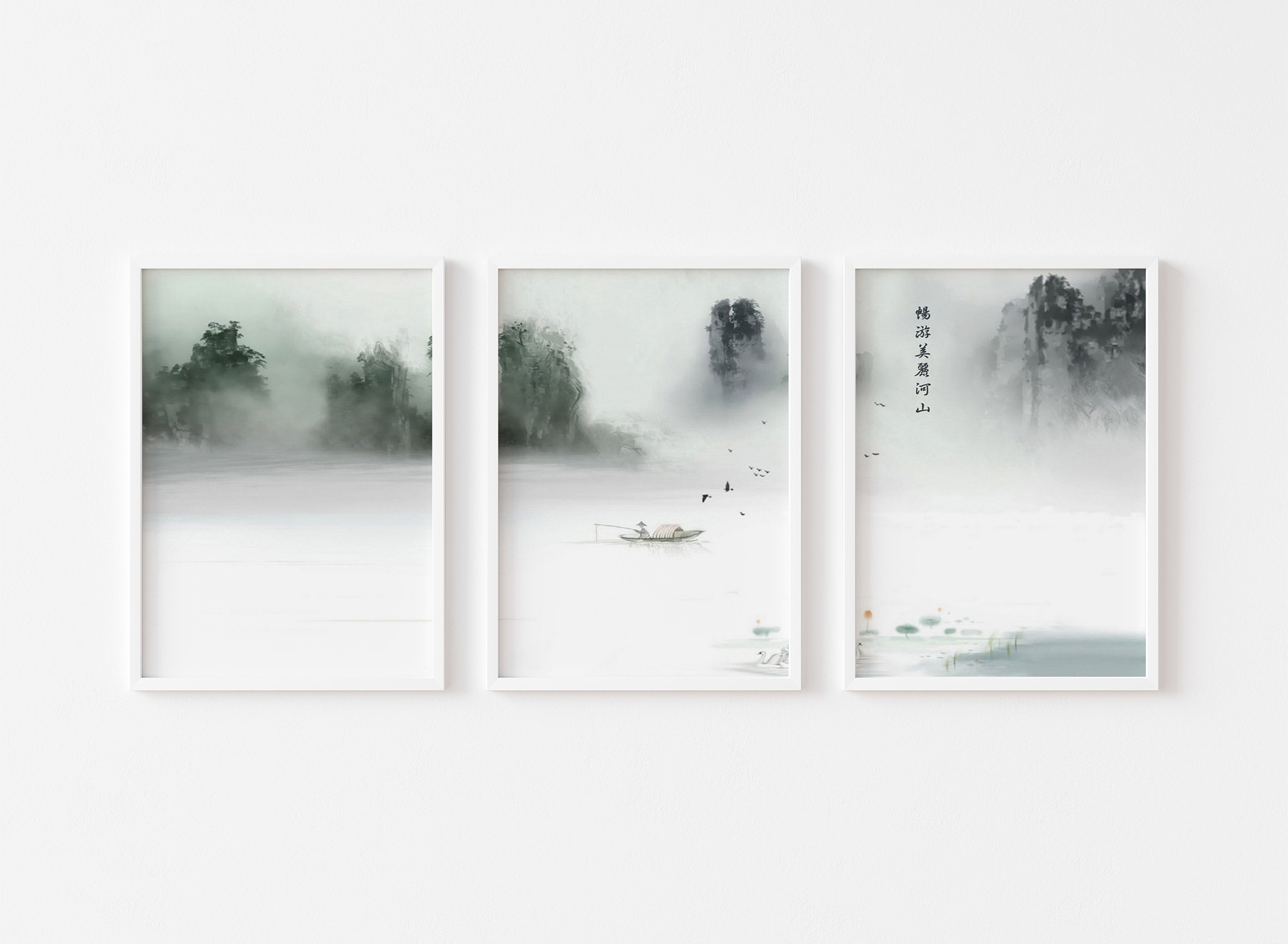 Japanese Wall Art Set of 3 Posters Japanese Wall Print - Etsy
